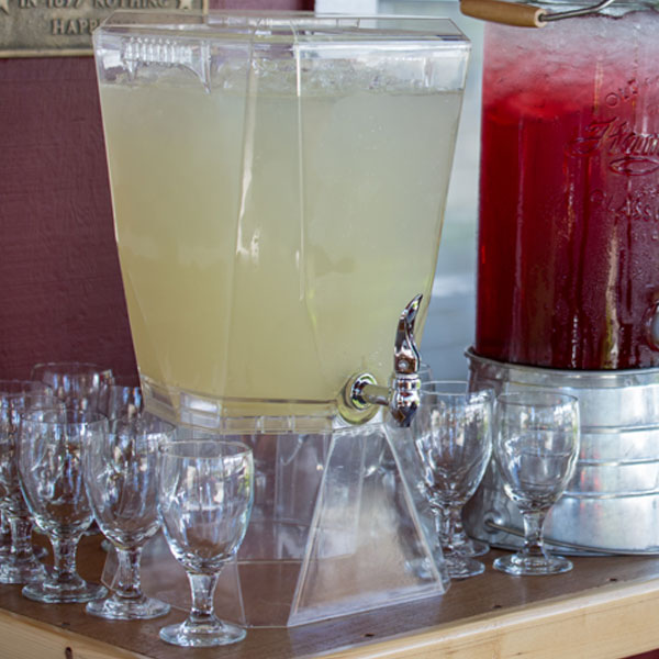 Round Acrylic Beverage Dispenser - Sierra Rental Company